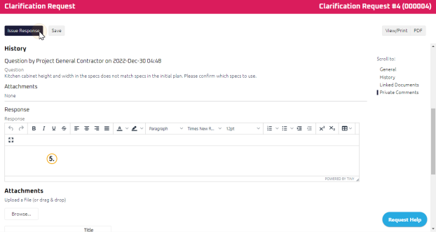 How do I respond to a Clarification Request or Request for ...