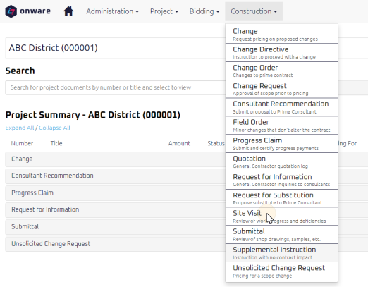 How do I view and manage any outstanding Site Visit Items? | Onware ...