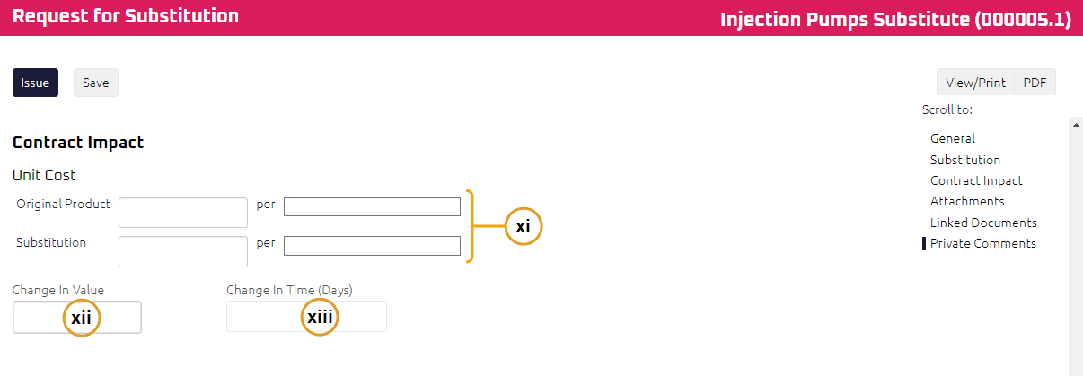 How do I create and issue a revised Request for Substitution (RFS ...