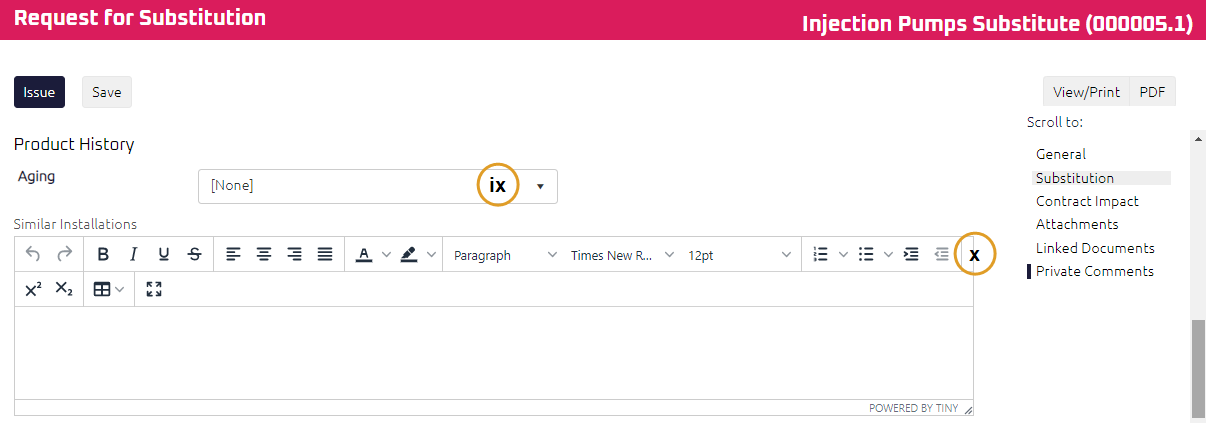 How do I create and issue a revised Request for Substitution (RFS ...