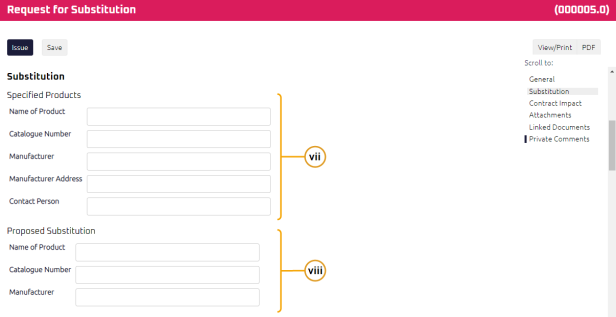 How do I issue a Request for Substitution (RFS)? | Onware Help Center